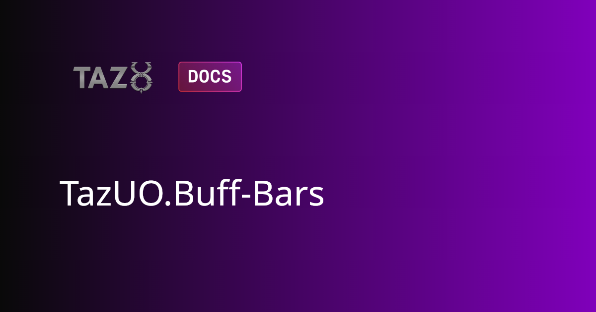 TazUO.Buff-Bars | TazUO
